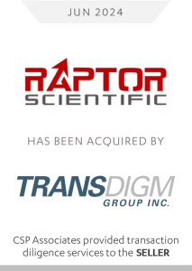 Raptor Scientific Acquired By TransDigm - CSP Associates